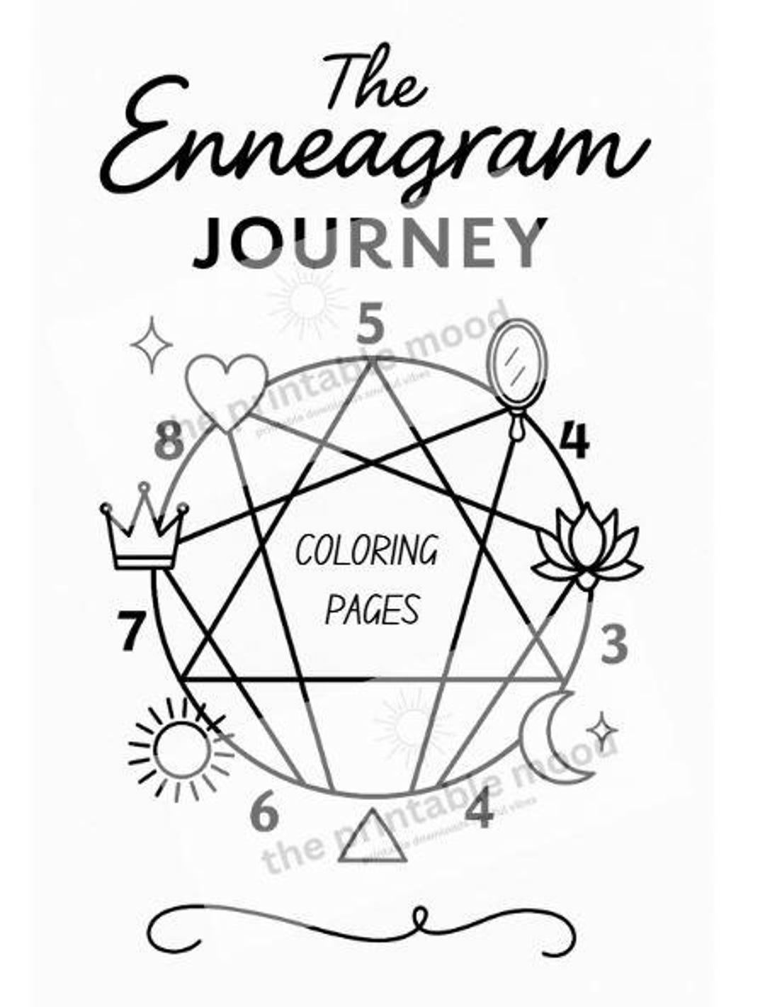 Enneagram Coloring Pages – Printable PDF Set of 9 | Self Discovery Art ...