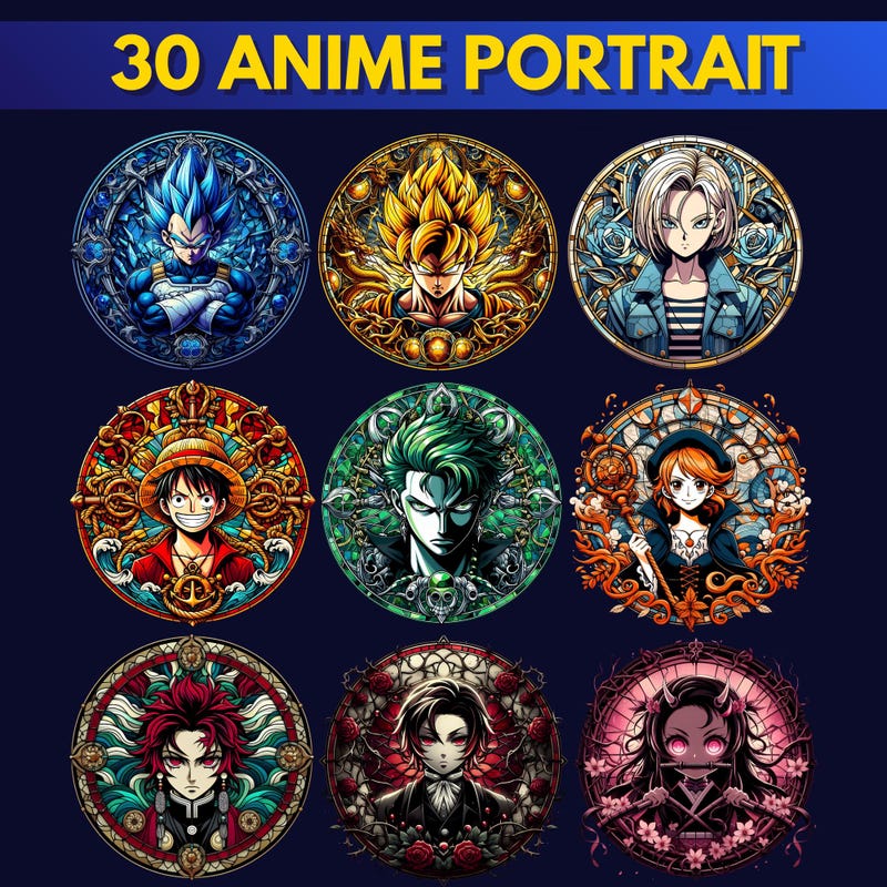 Anime Art on Glass - Etsy