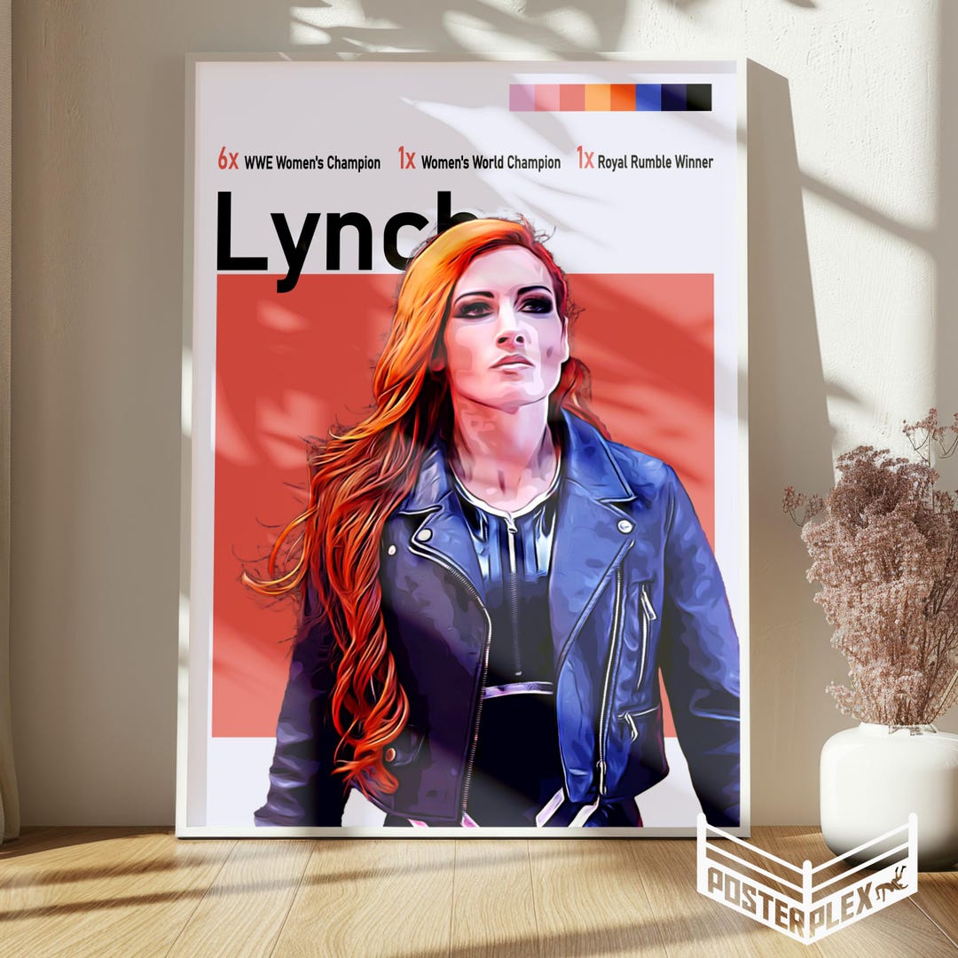 Lynch Poster, Pro Wrestling Poster, Minimalistic Sports Poster ...