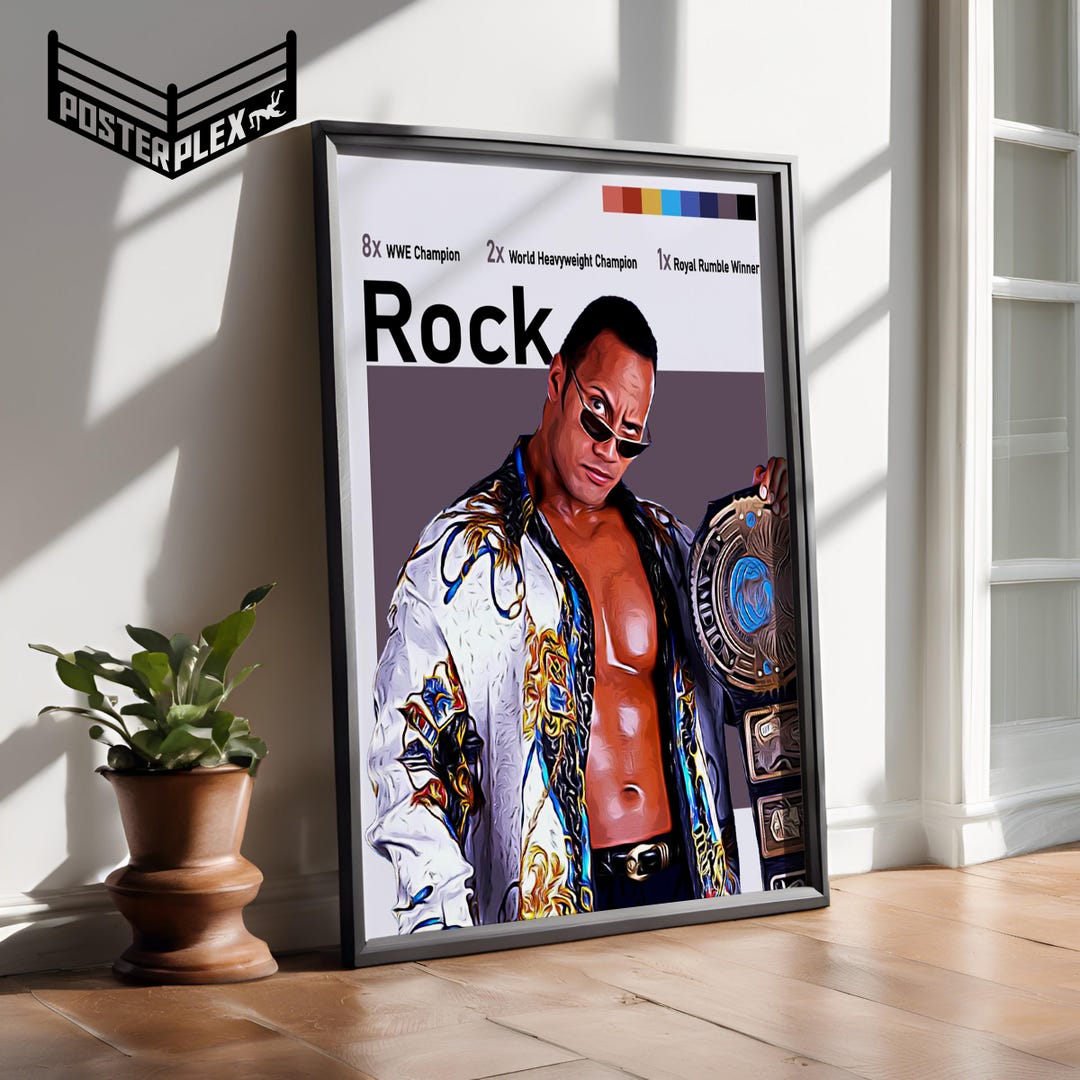 Rock Poster, Pro Wrestling Poster, Minimalistic Sports Poster ...