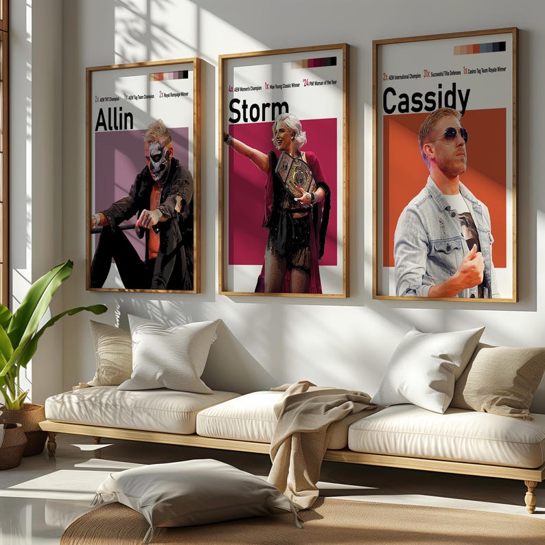 Cassidy Poster, Pro Wrestling Poster, Minimalistic Sports Poster ...