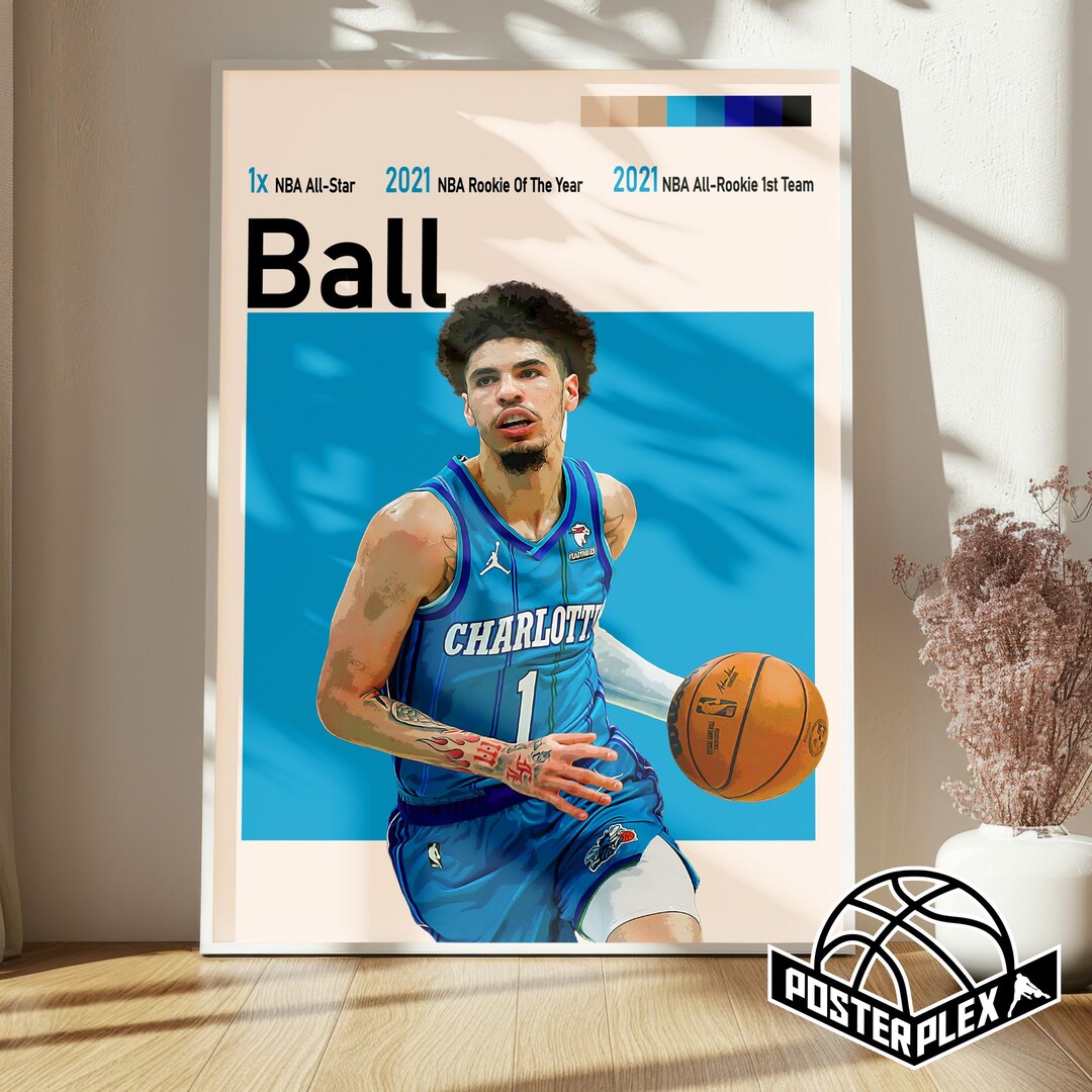 Lamelo Ball Poster, Basketball Poster, Minimalistic Sports Poster ...