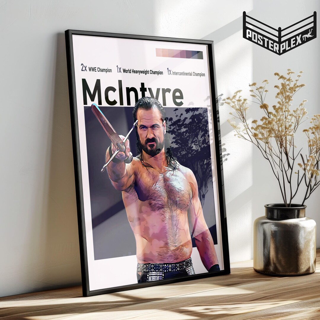 Mcintyre Poster, Pro Wrestling Poster, Minimalistic Sports Poster ...