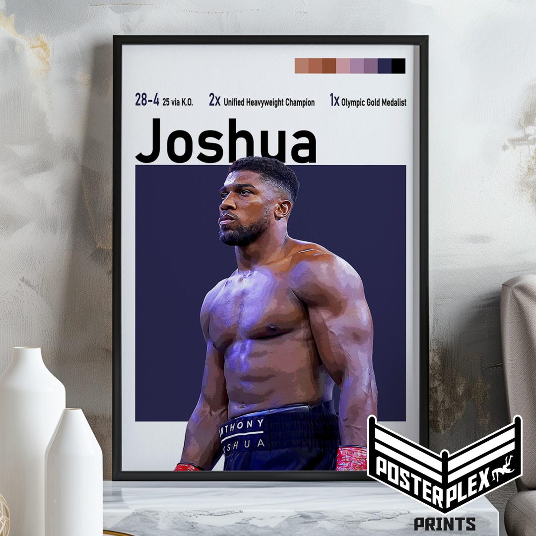 Joshua Poster, Boxing Poster, Minimalistic Boxing Poster, Boxing Print ...