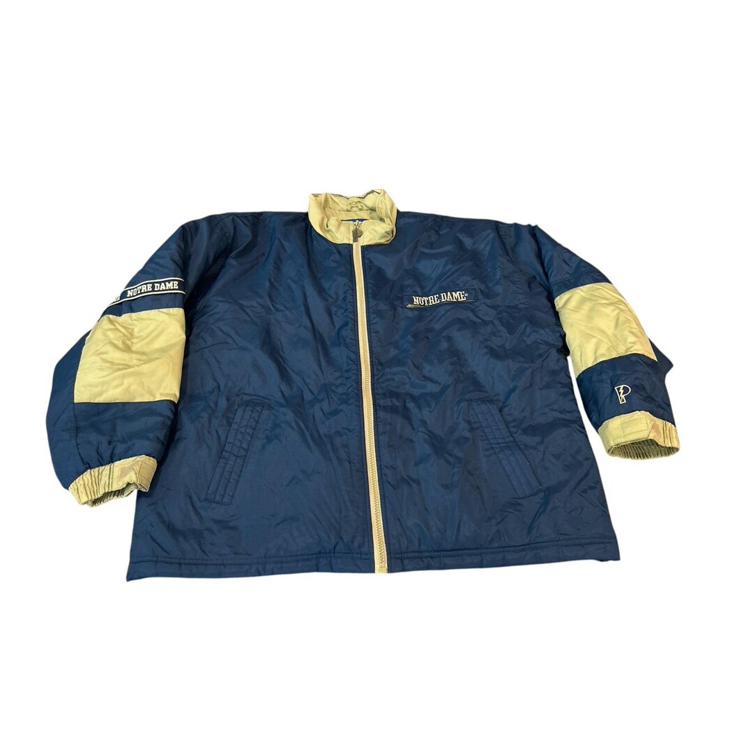 Vintage Pro Player Notre Dame Fighting Irish Puffer Coat Jacket Size ...