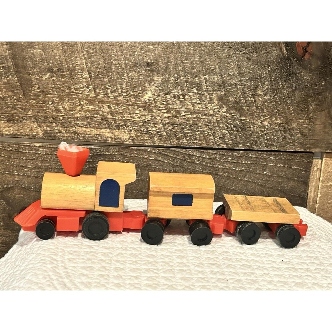 Vintage 1972 Mattel Putt Putt Wooden Train Korea Wood Toys Pull - Etsy