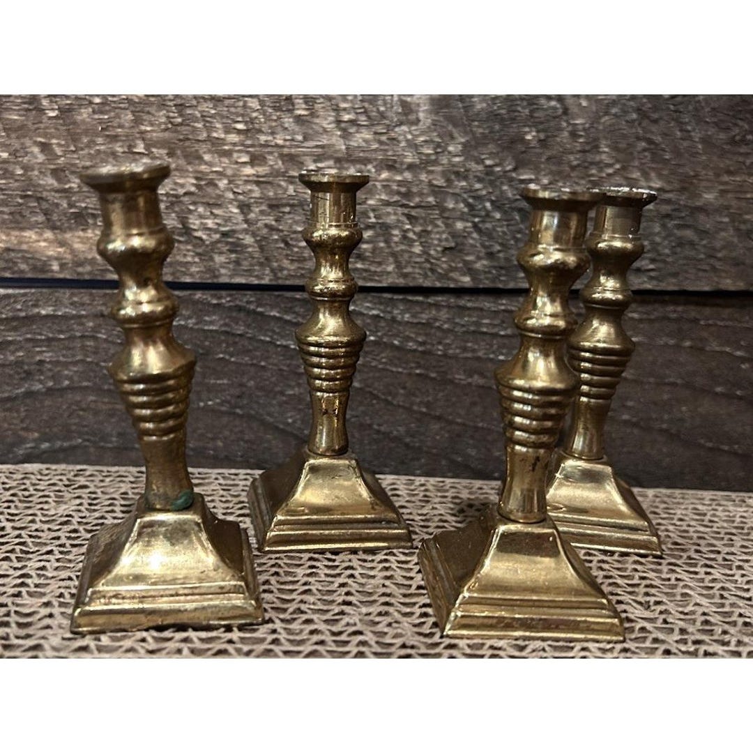 Vintage Peerage Made in England Miniature Brass Candlesticks 3 1/2 ...