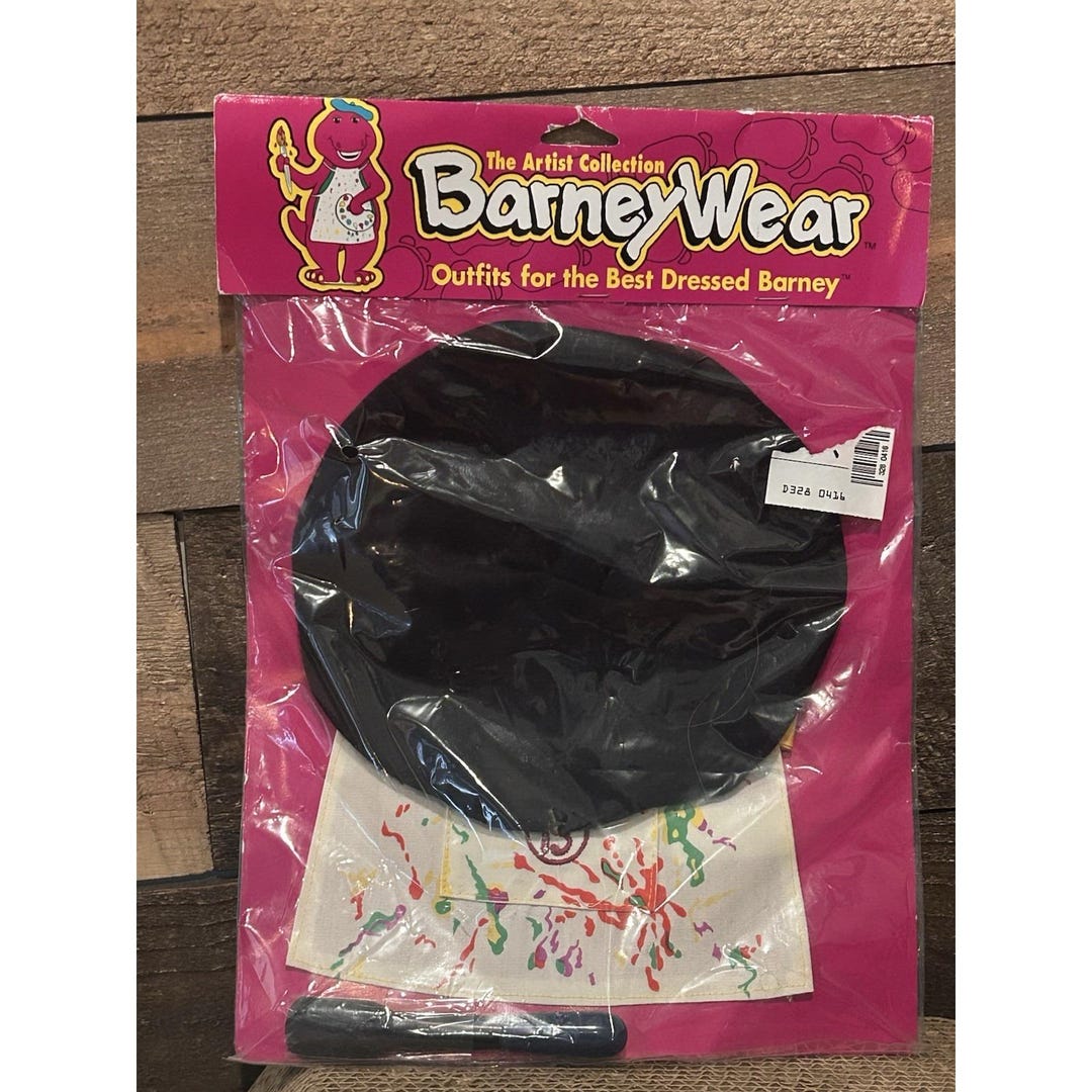 Vintage (new Old Stock) Barney Wear 14" Plush Artist Collection OUTFIT ...