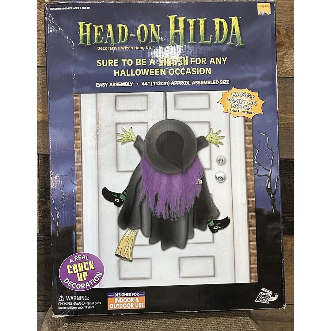44" Vintage Head on Hilda Door Hanger Witch Halloween Decor - Etsy