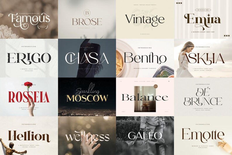 Unique & Modern Fonts Bundle, Branding Font, Luxury Font, Beauty Font ...