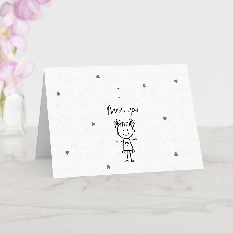 I Miss You Card - Etsy