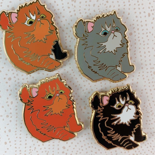 Grey Tabby Cat Enamel Pin Cute Pin Gift for Cat Lover | Etsy
