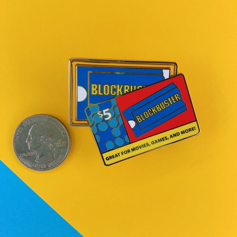 Blockbuster Video Enamel Pin 90s Nostalgia Gold Membership - Etsy