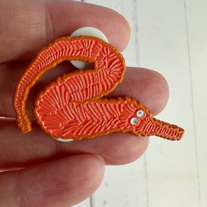 Wiggle Worm Googly Eye Neon Enamel Pin - 90s Toy Lapel Pin Badge ...