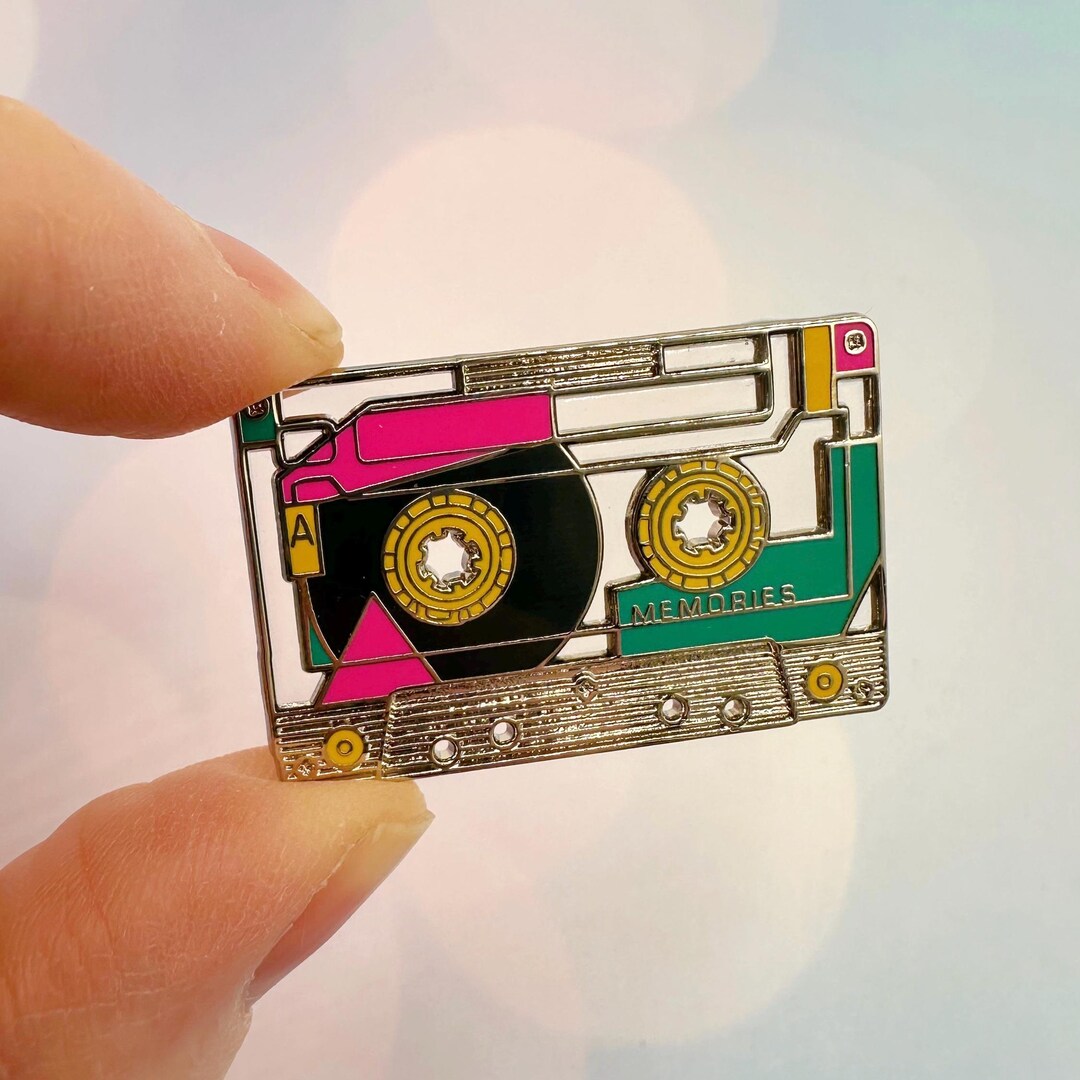 80s Clear Neon Cassette Tape Enamel Pin - 80s Nostalgia - 1980s Lapel ...