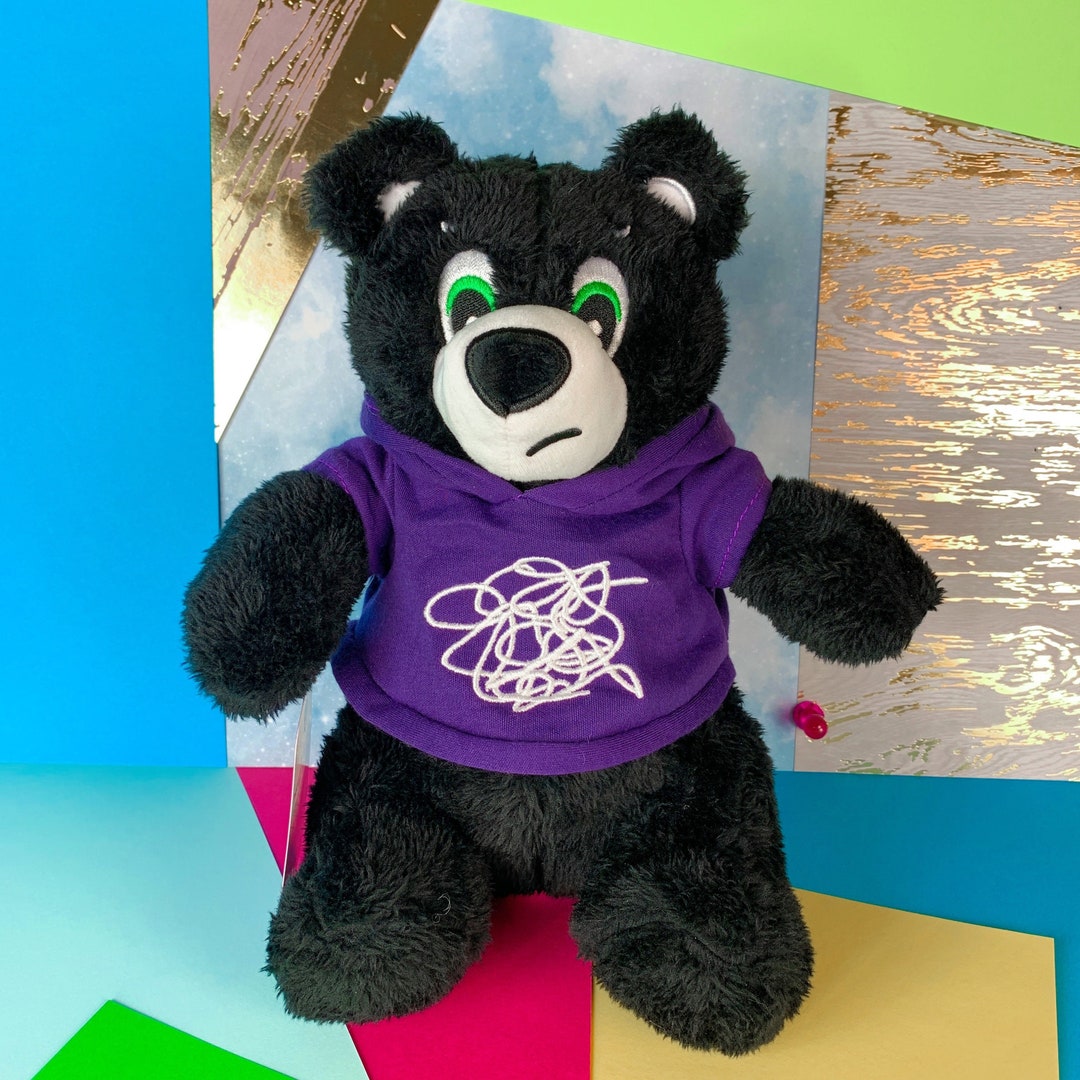 Anxiety Bear by Heremeow - 10" Plush Stuffed Animal - Therapy Mental ...