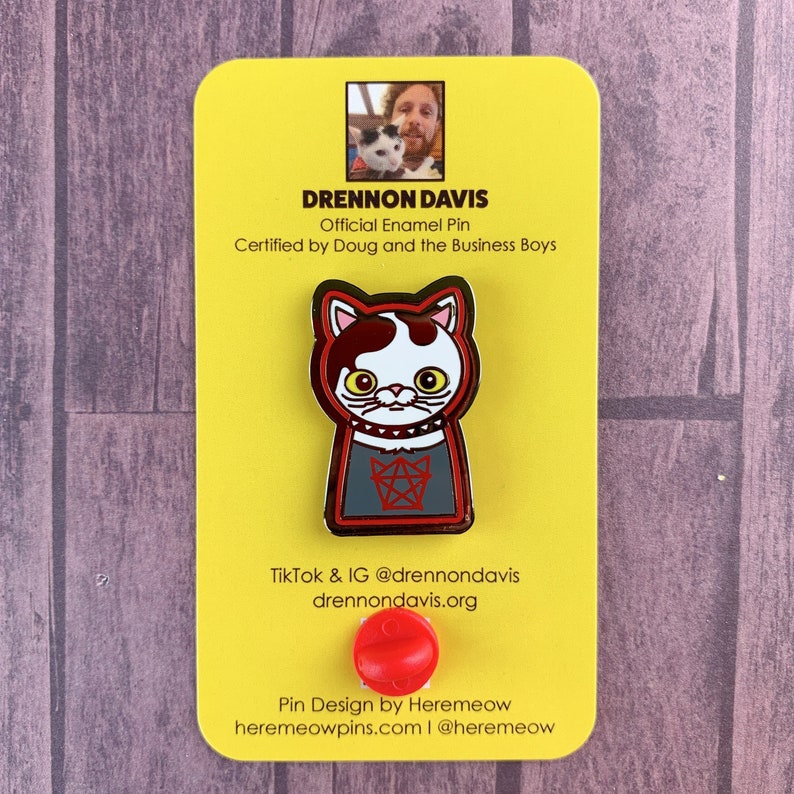 Official Doug the Cat Enamel Pin by Drennon Davis and Heremeow - Etsy