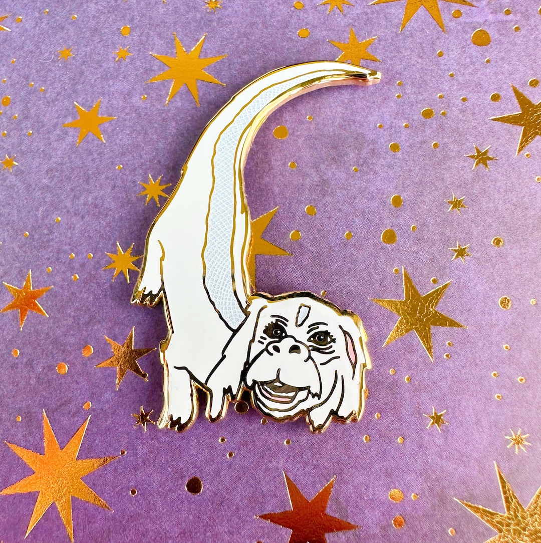 Falcor Luck Dragon Never-ending Story Enamel Pin - 2" Glitter 80s Movie ...