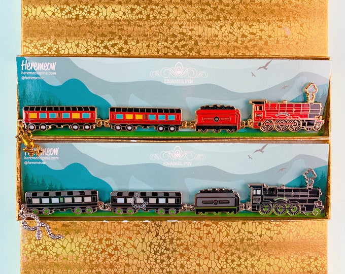 Magic Train Deluxe 4-pin Set in Gold Box Glow in the Dark - Etsy