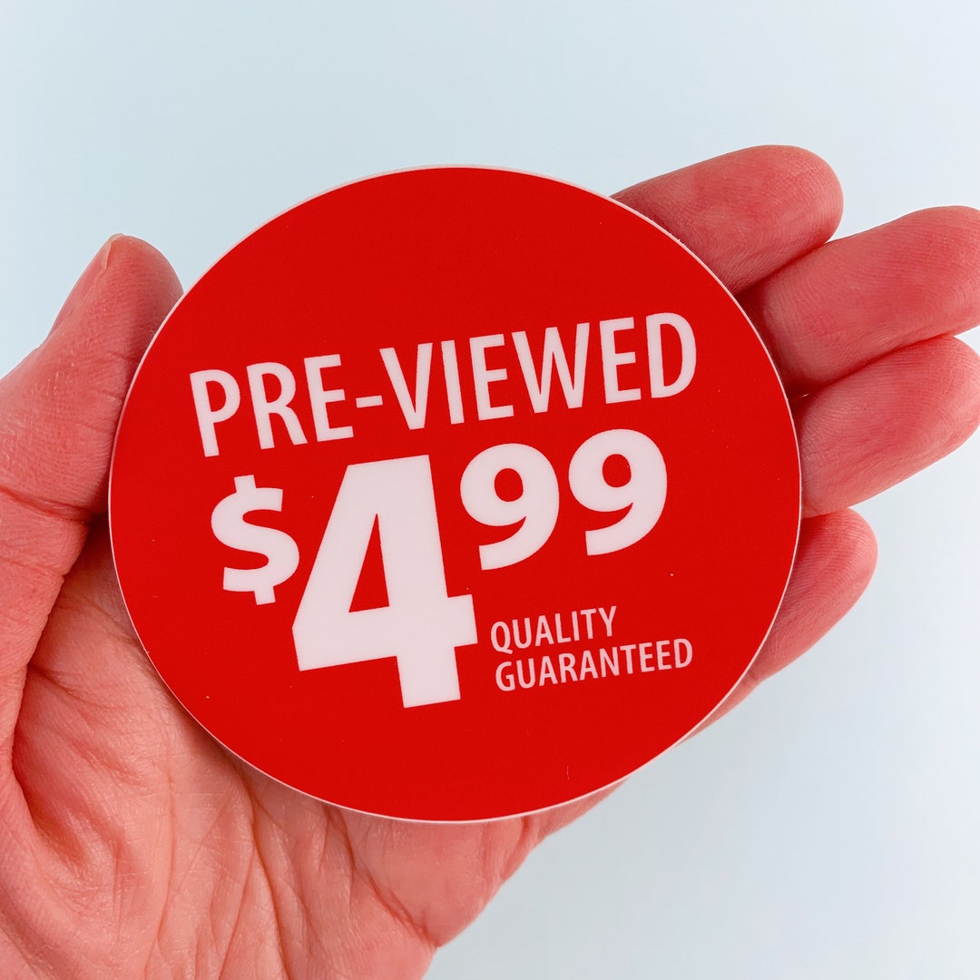Blockbuster Video Pre-viewed DVD Vinyl 3 Price Sticker 90s Nostalgia ...