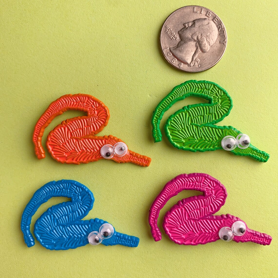 Wiggle Worm Googly Eye Neon Enamel Pin 90s Toy Lapel Pin - Etsy