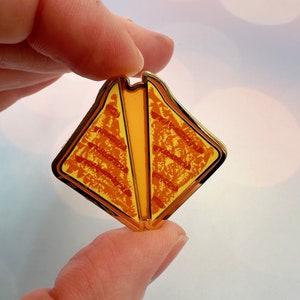 Grilled Cheese Enamel Pin - Junk Food Lapel Pin Badge - Etsy