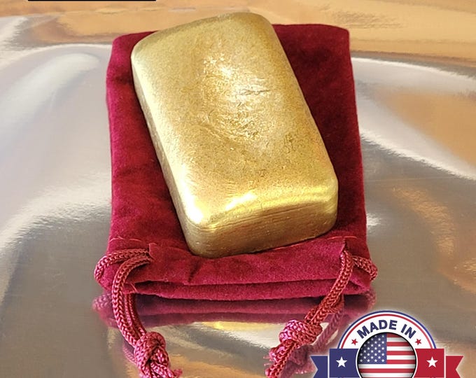 8oz Nordic Gold Hand Poured Bar Ingot With Velvet Pouch - Etsy