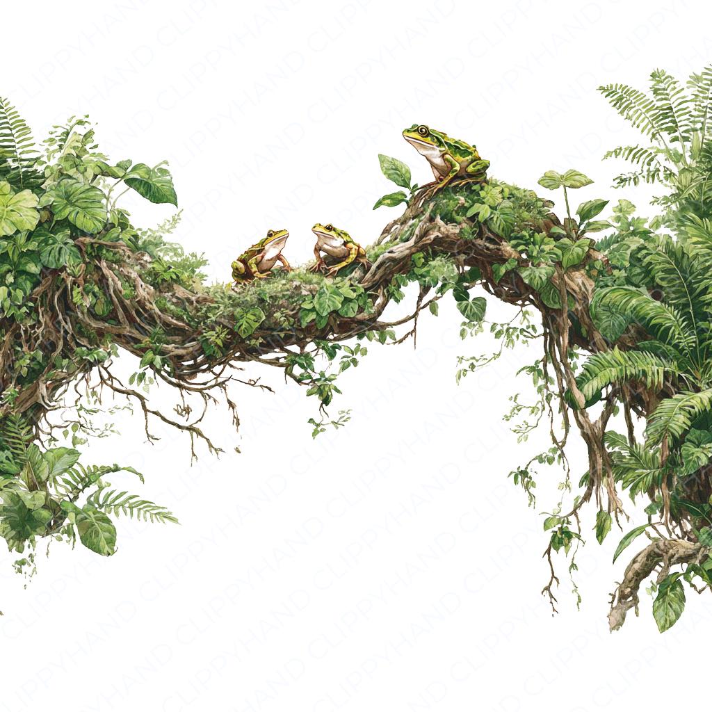 19 Rainforest Illustration Clip Art, Jungle Clipart Outline, Tropical ...