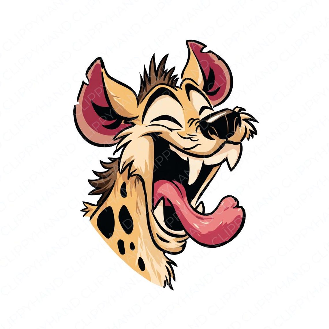 20 Hyena Clip Art, Laughing Hyena Clipart Outline, Safari Clipart ...