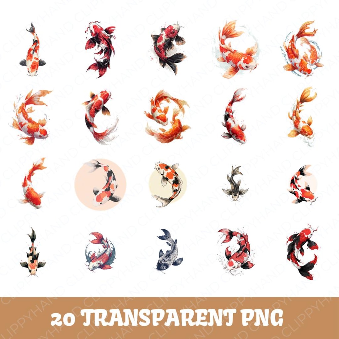 20 Koi Fish Clip Art, Koi Fish No Background, Koi Fish Transparent PNG ...
