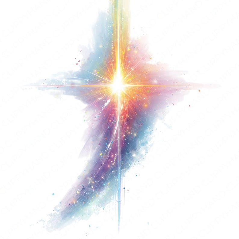 20 Realistic Shooting Stars Clipart | Night Sky Clipart Bundle | 20 ...