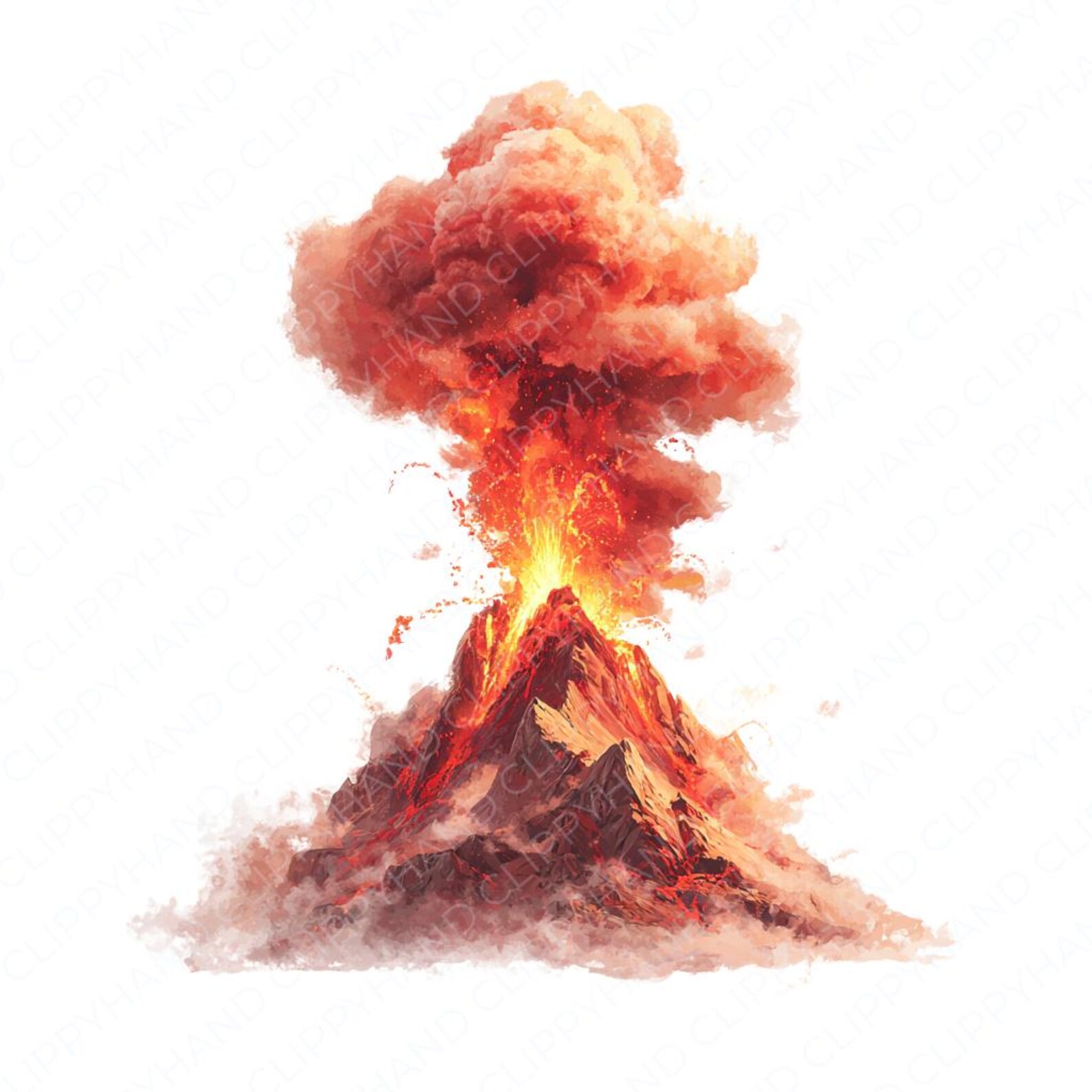 Volcano PNG Clip Art, Volcano Clipart Outline, Volcano Clipart ...