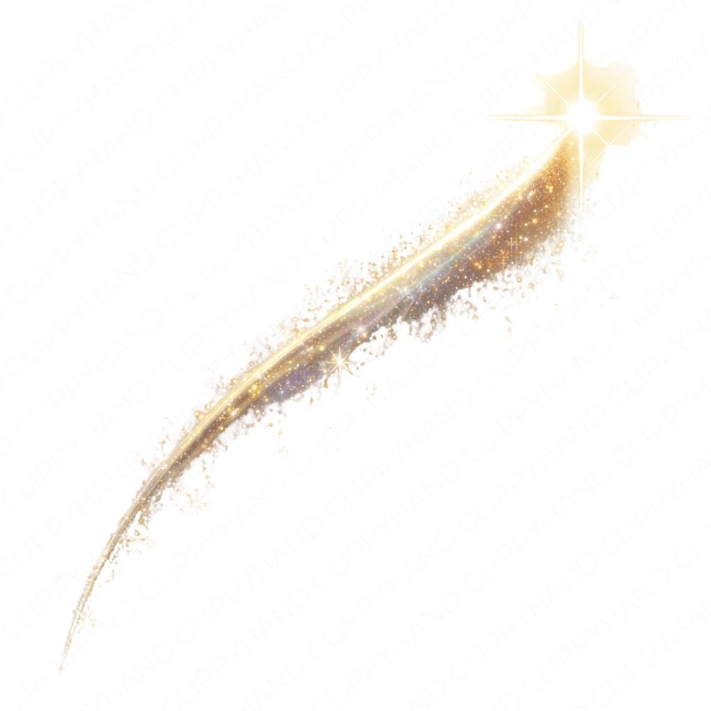 20 Realistic Shooting Stars Clipart | Night Sky Clipart Bundle | 20 ...