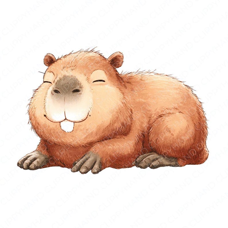 20 Kids Cartoonish Capybara Clip Art, Capybara PNG Clipart, Funny Cute ...