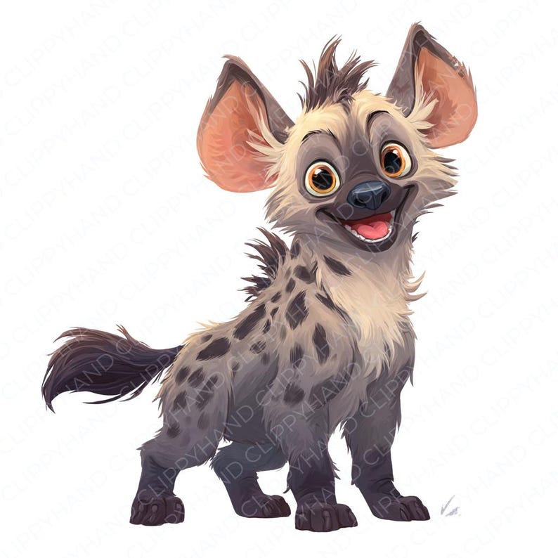 20 Hyena Clip Art, Laughing Hyena Clipart Outline, Safari Clipart ...