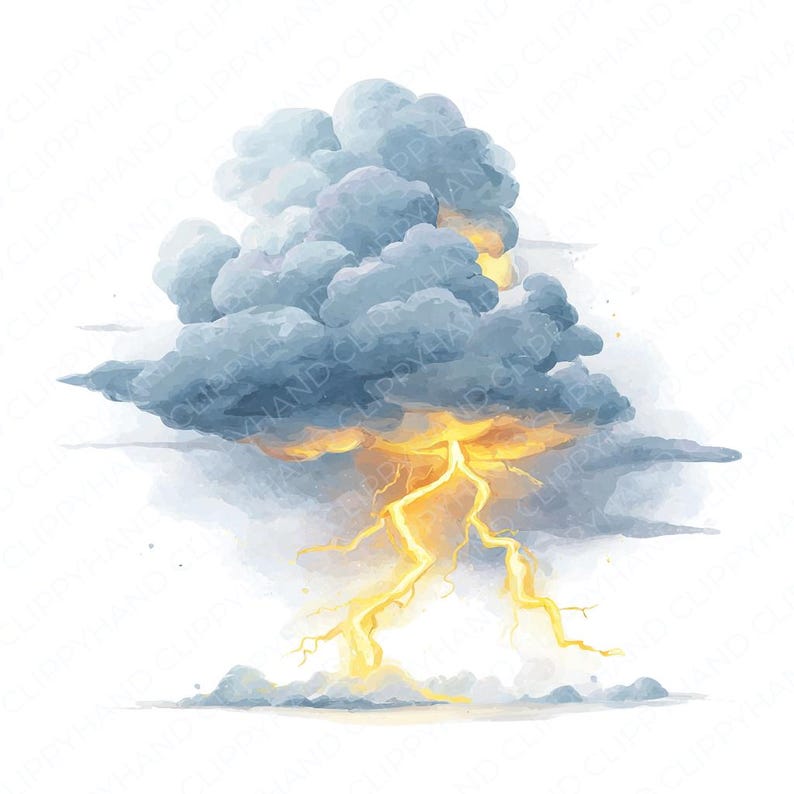 20 Thunderstorm Clip Art, Storm Clipart Outline, Weather Clipart Transparent Background ...