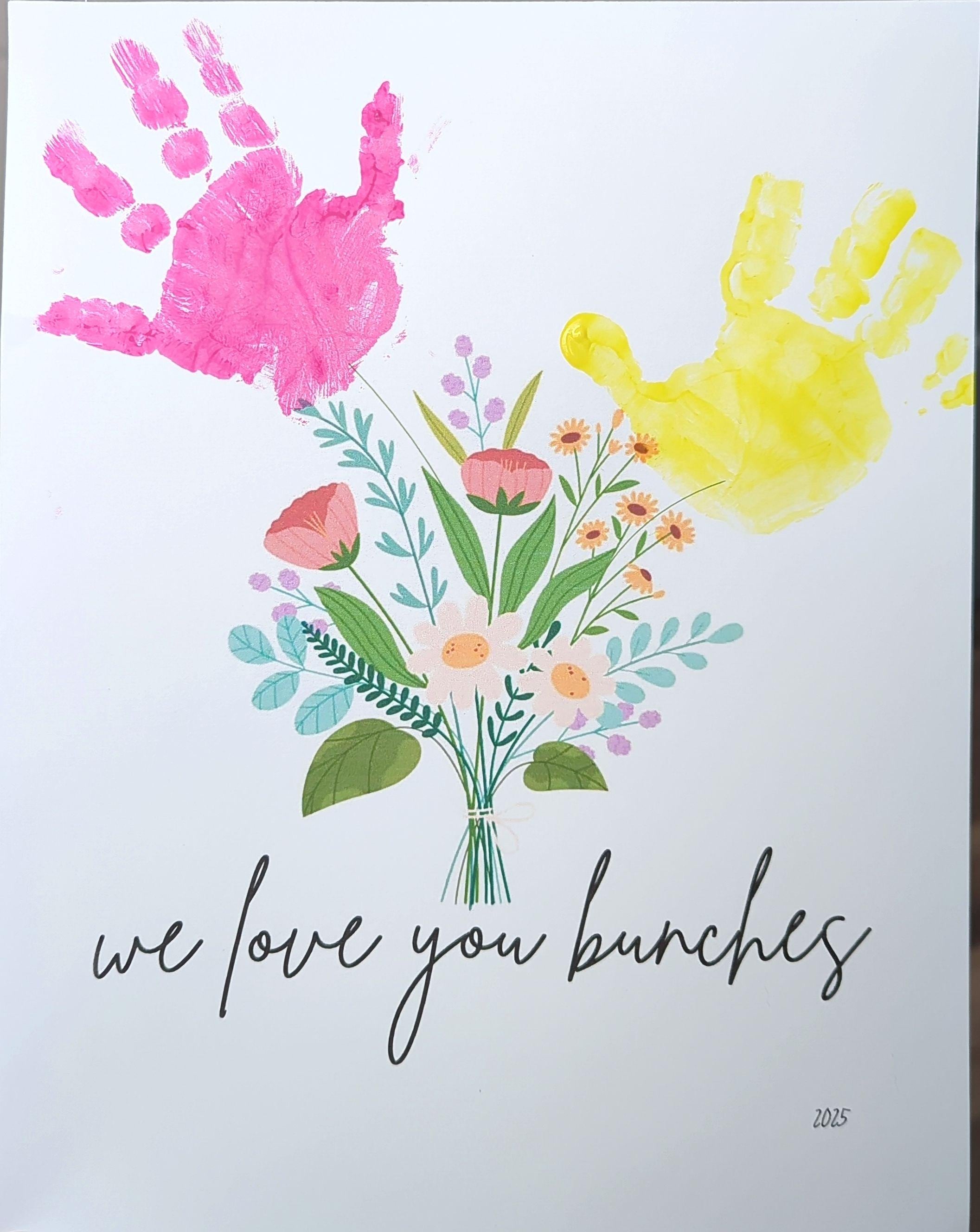 Love You Bunches - Handprint Bouquet - Etsy