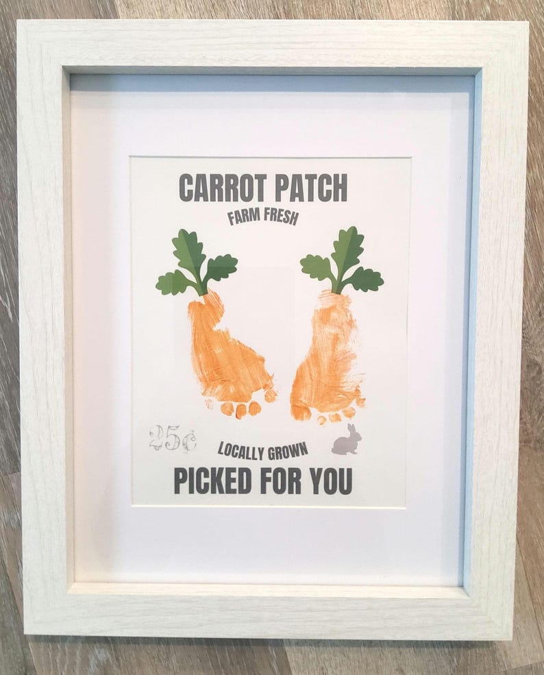 Carrot Patch - Footprint Craft - Etsy
