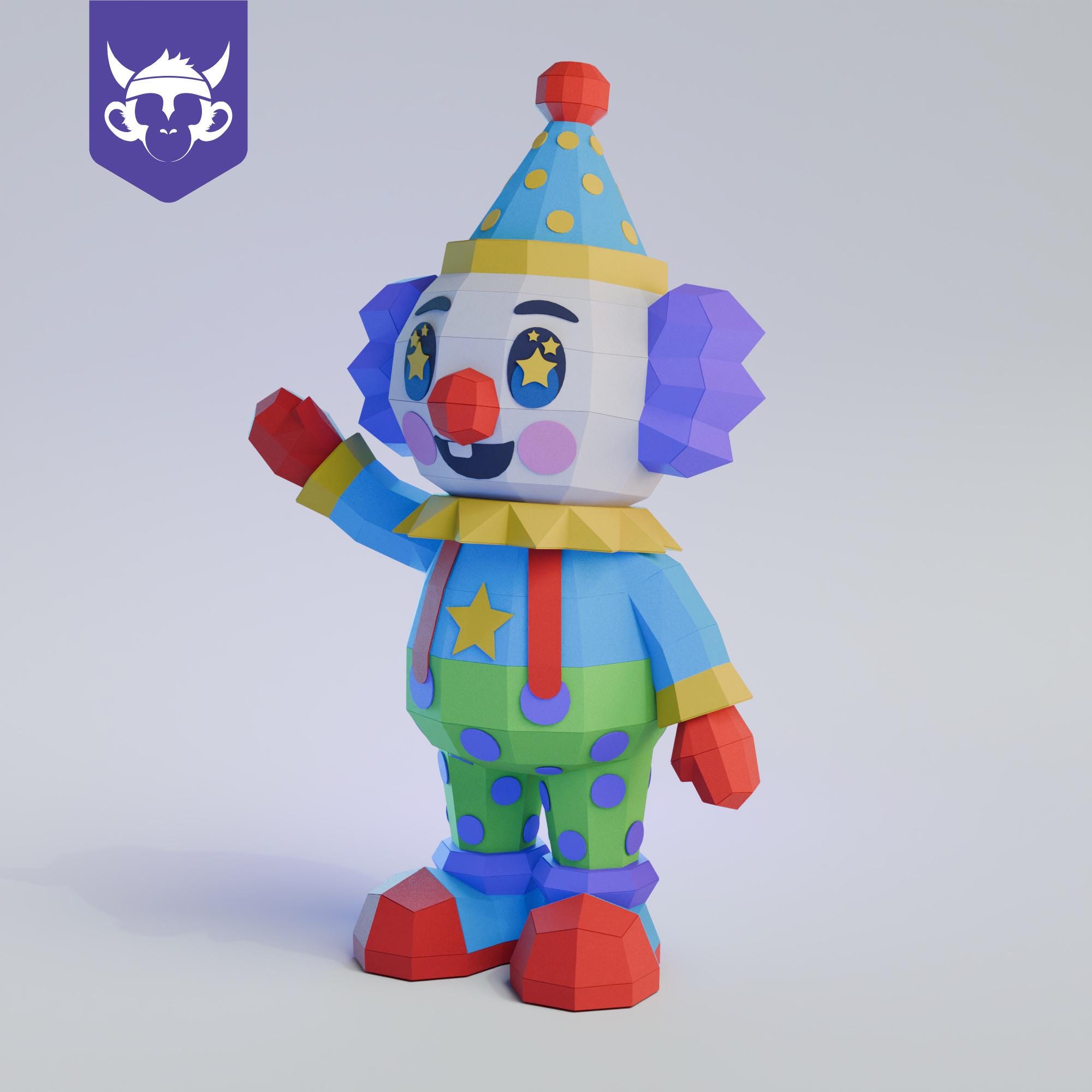 Clown RODVAL Papercraft Templates, Pedf, Dxf and SVG - Etsy
