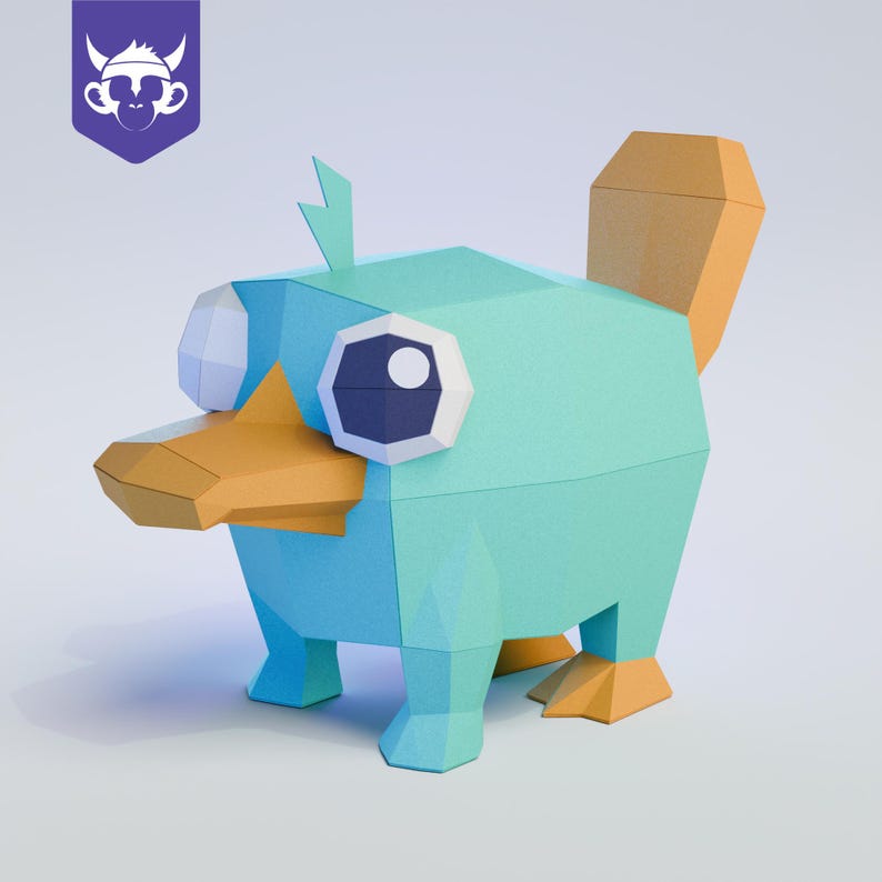 Paltypus RODVAL Papercraft Templates, Pedf, Dxf and SVG - Etsy