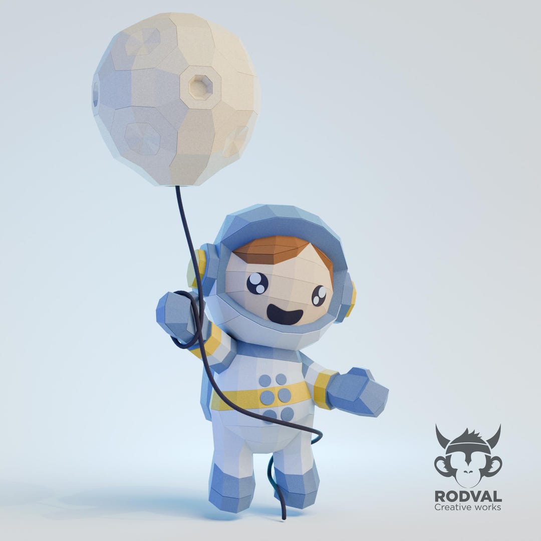Astronaut I RODVAL Papercraft Templates, Pedf, Dxf and SVG - Etsy