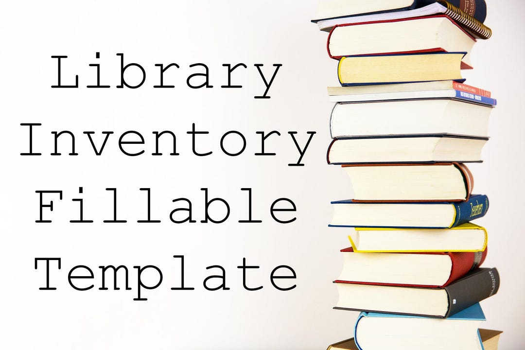 Library Inventory Template | Fillable PDF Book Log | Book Tracker for ...