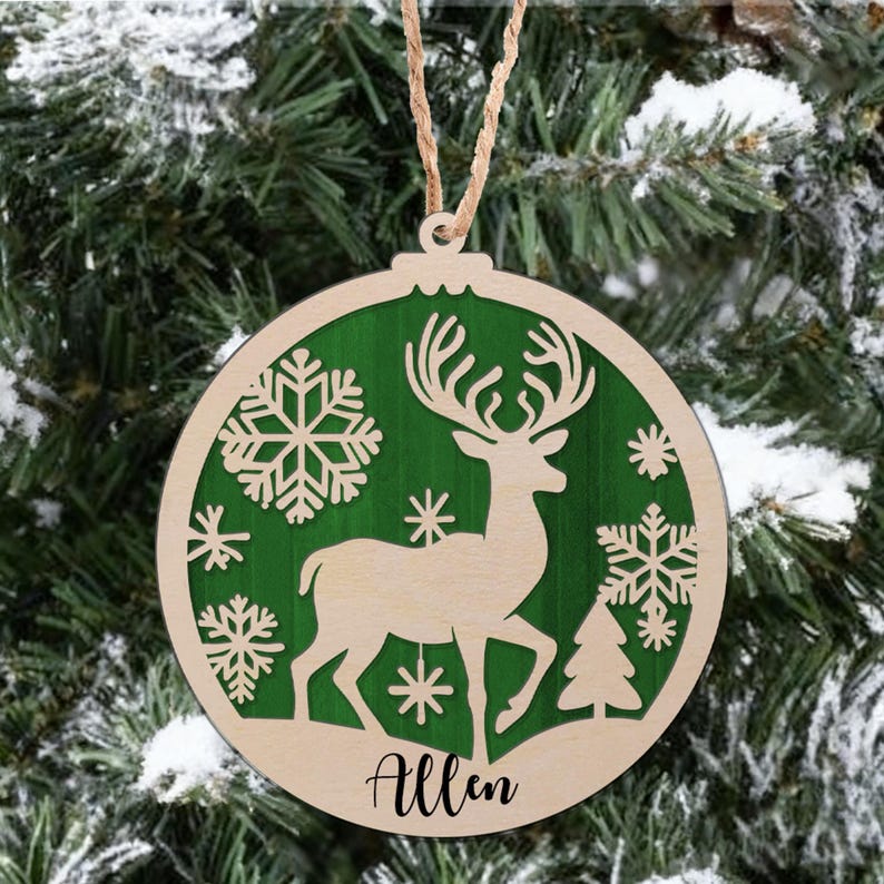Custom Christmas Tree Decor, Personalized Christmas Ornaments, Wood ...