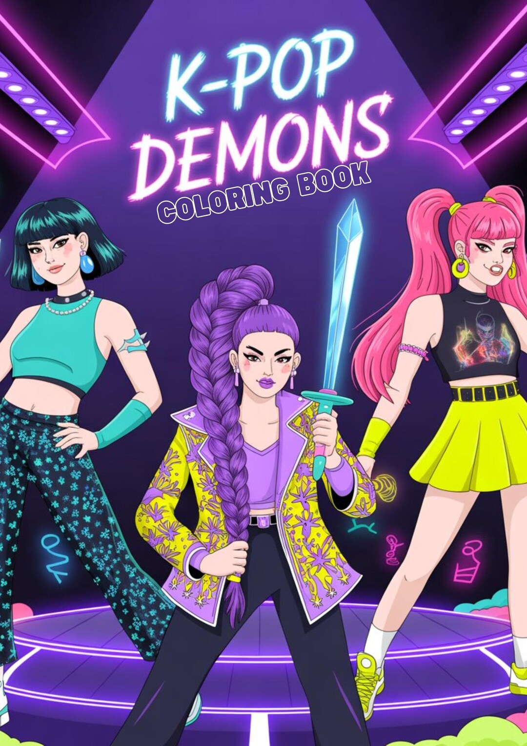 KPOP Demon Hunters Coloring Book - V9 - Etsy