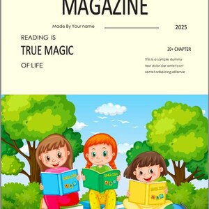 Kids Magazine Template - Etsy
