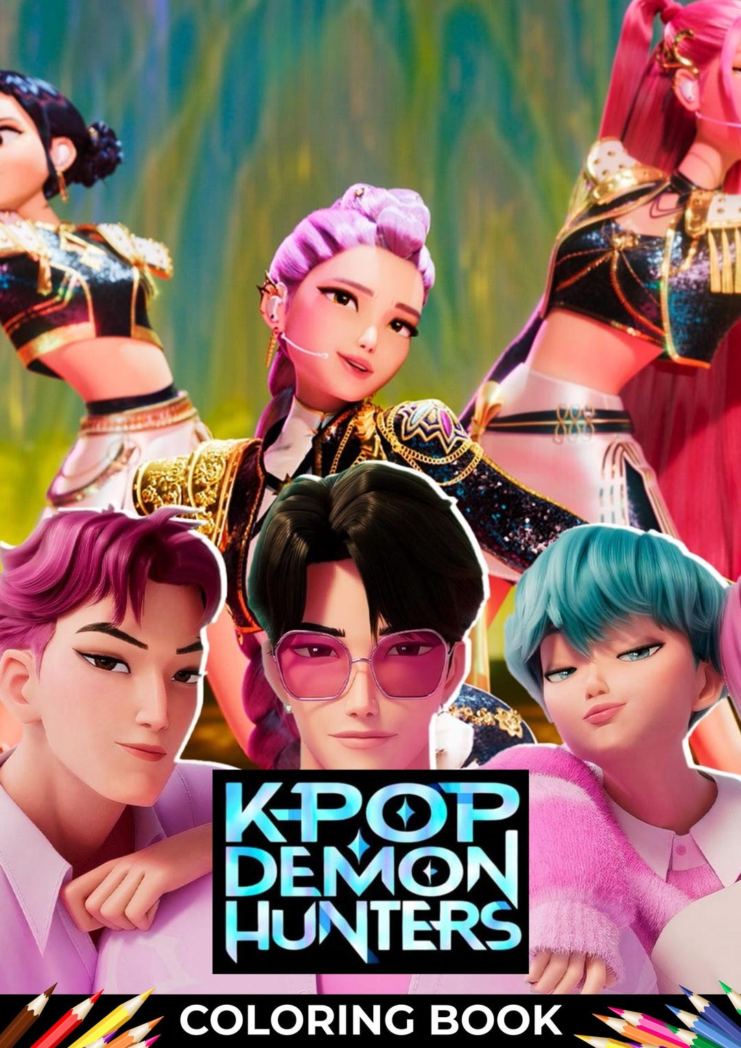 Digital-k-pop Demon Hunter Coloring Book-v18 - Etsy Australia
