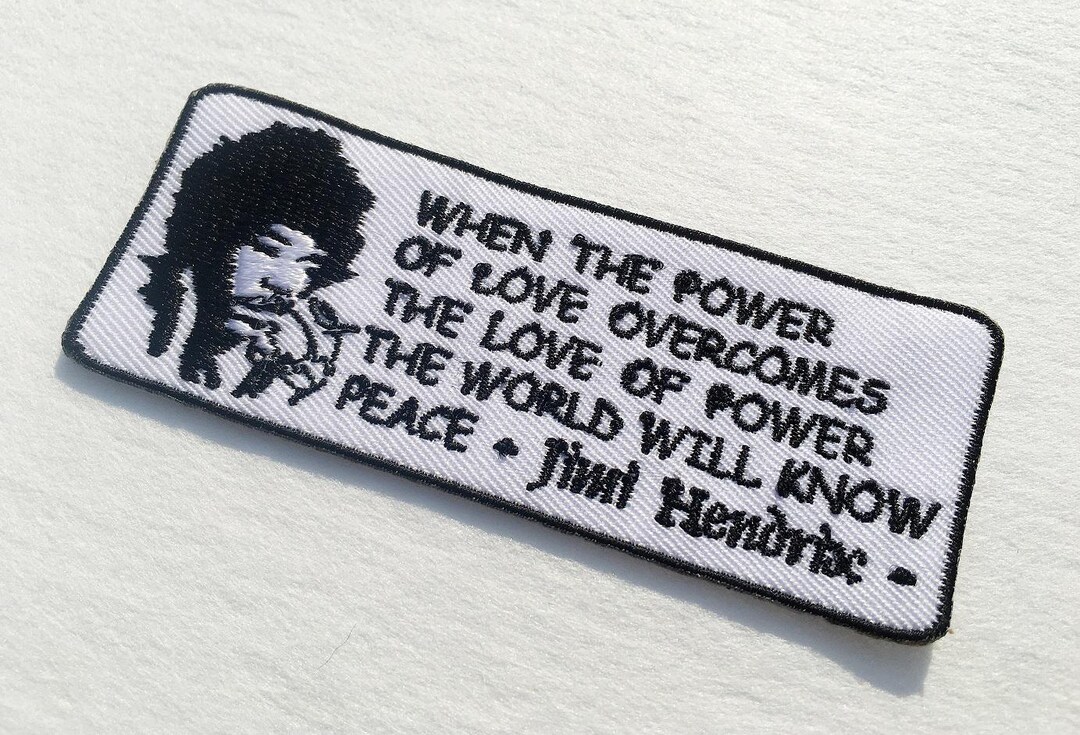 Jimi Hendrix Quote Patch: Embroidered Iron-on/sew-on Badge - Etsy
