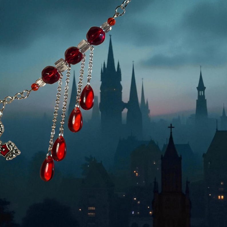 Gothic Necklace "the Blood Sacrament" - 22" - Etsy