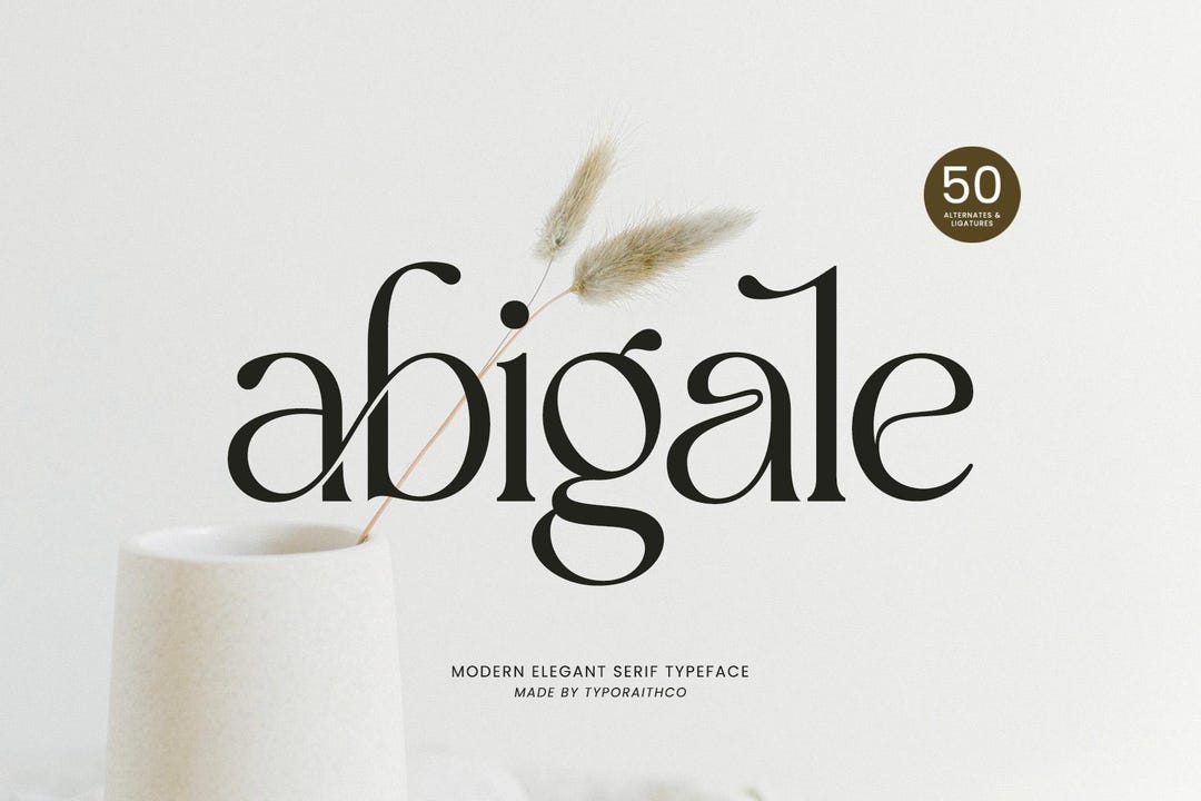 Abigale Serif Font: Elegant Modern Font for Cricut - Etsy