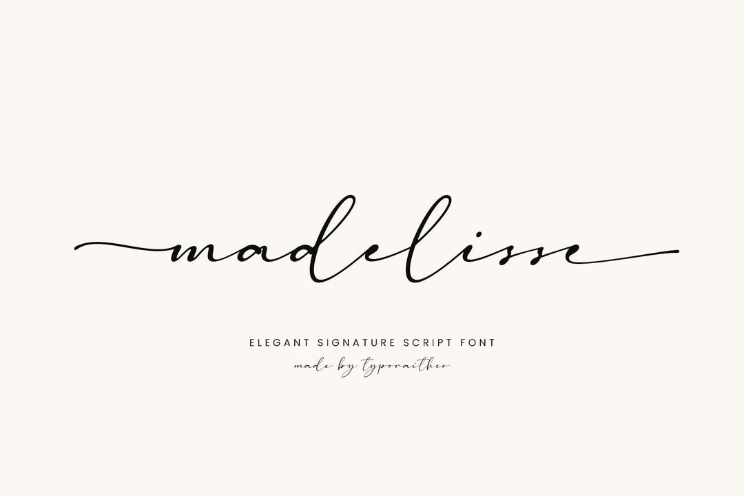 Madelisse Font: Modern Signature Script, Cricut & Procreate Font - Etsy UK
